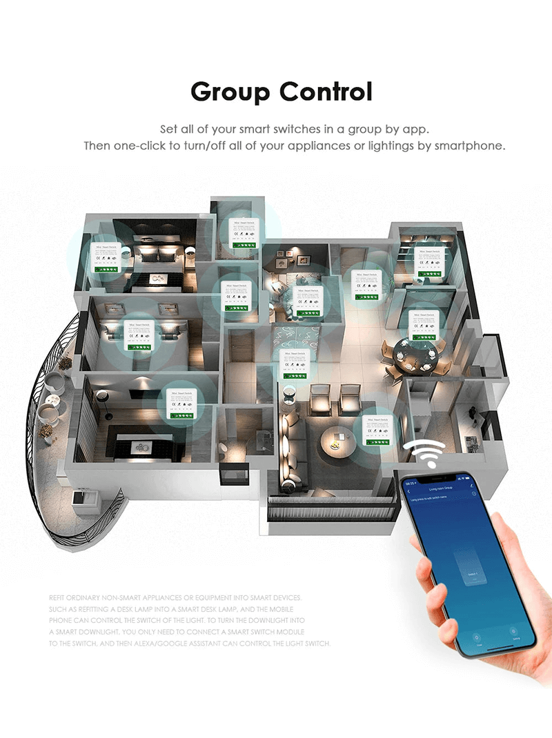 Smart Wifi Mini Switch 16A | Smart Watt