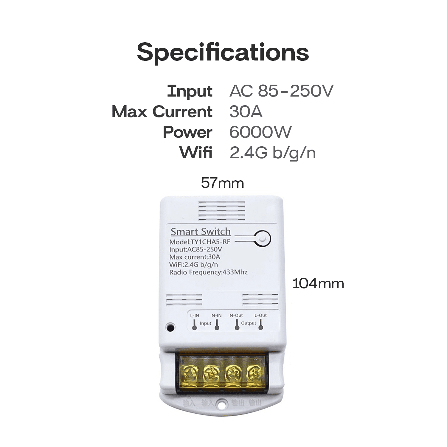Smart Wifi 30A Relay Switch | Smart Watt