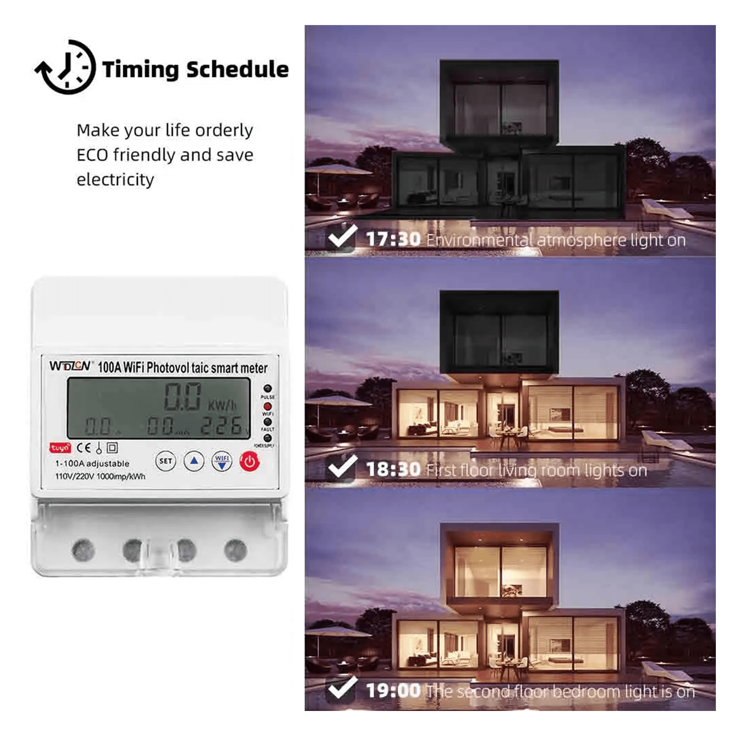Smart Wifi Meter Single Phase 100A | Smart Watt